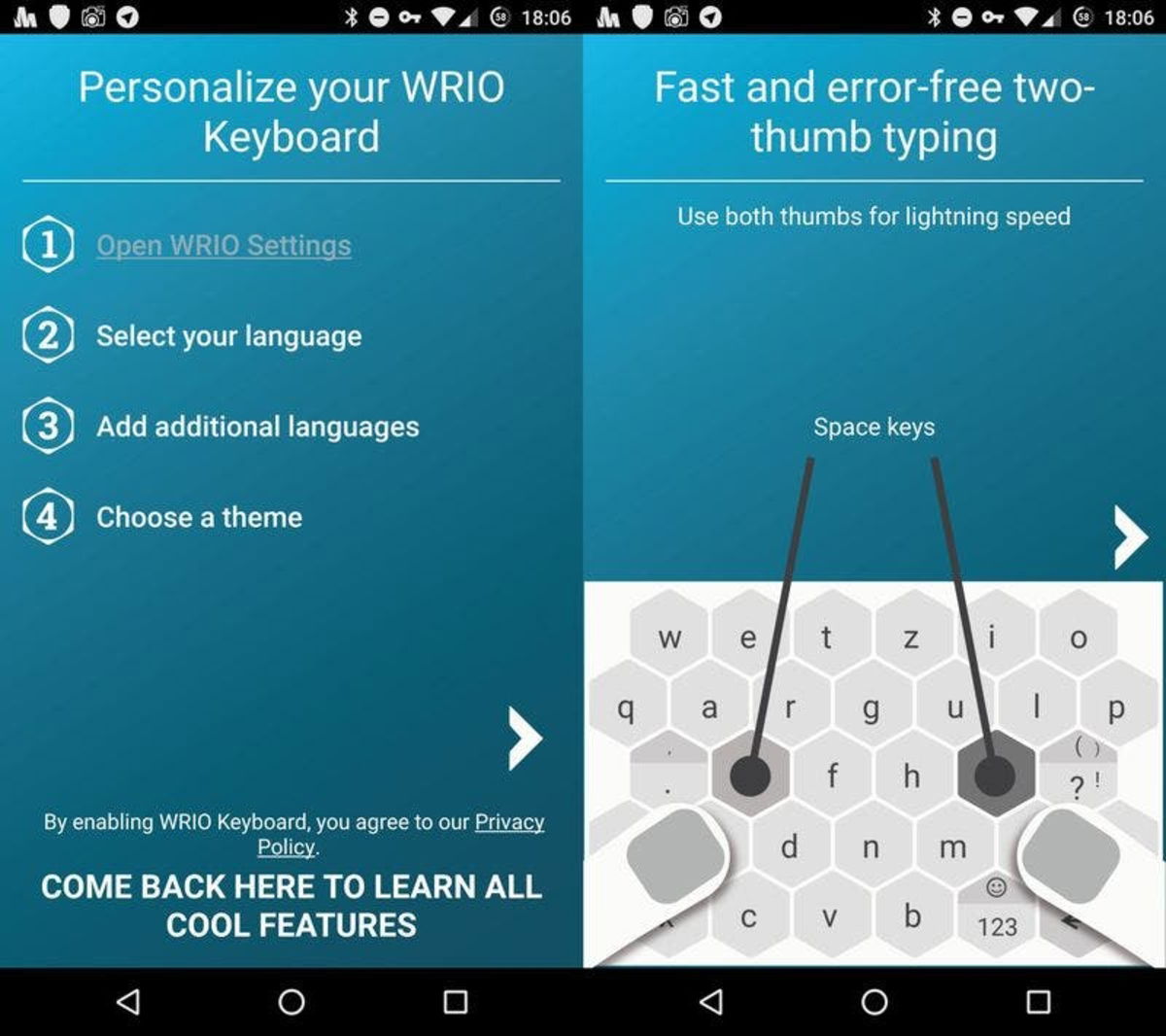Aumenta la velocidad de escritura de tus mensajes con WRIO Keyboard ...