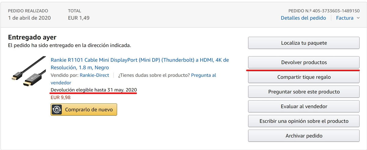 ¿Cómo hacer una devolución en Amazon?