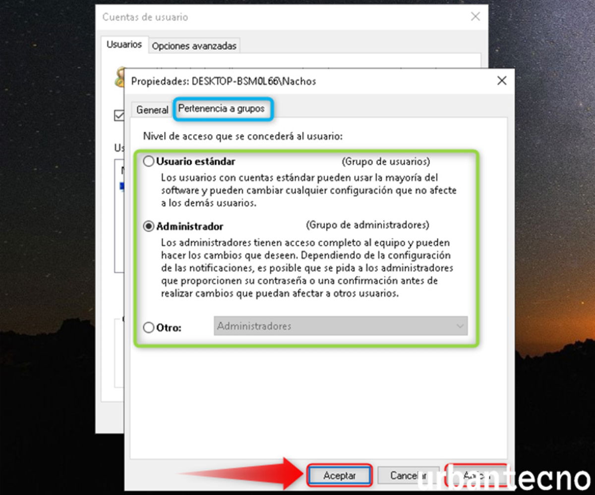 Cómo modificar los permisos de los usuarios en Windows 10