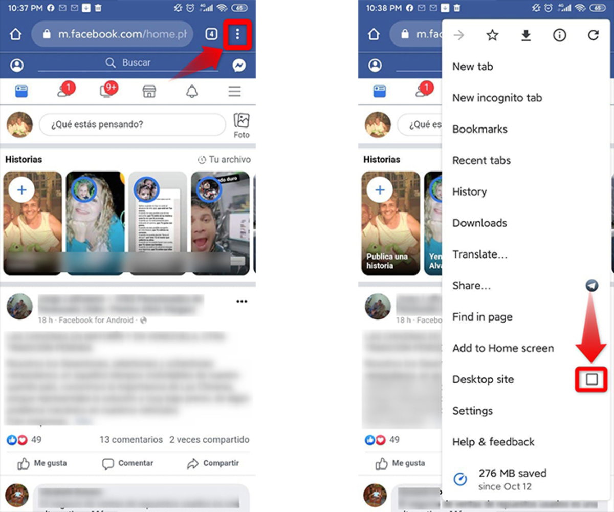 Cómo entrar a la versión de escritorio de Facebook desde el