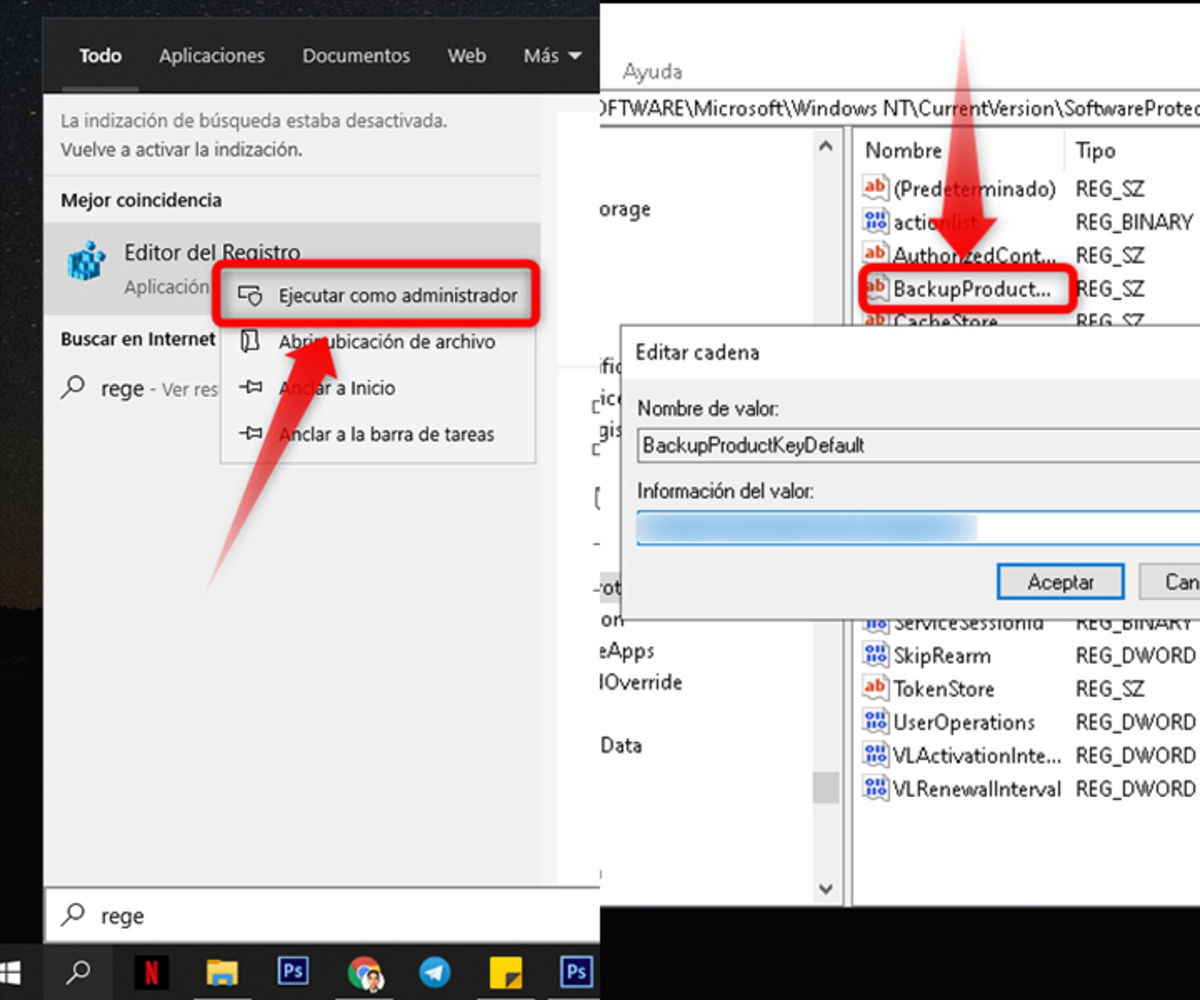 Cómo saber la clave de activación de Windows