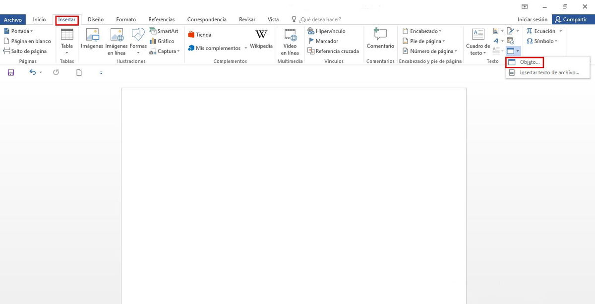 Cómo insertar archivos PDF en documentos de Word y Excel