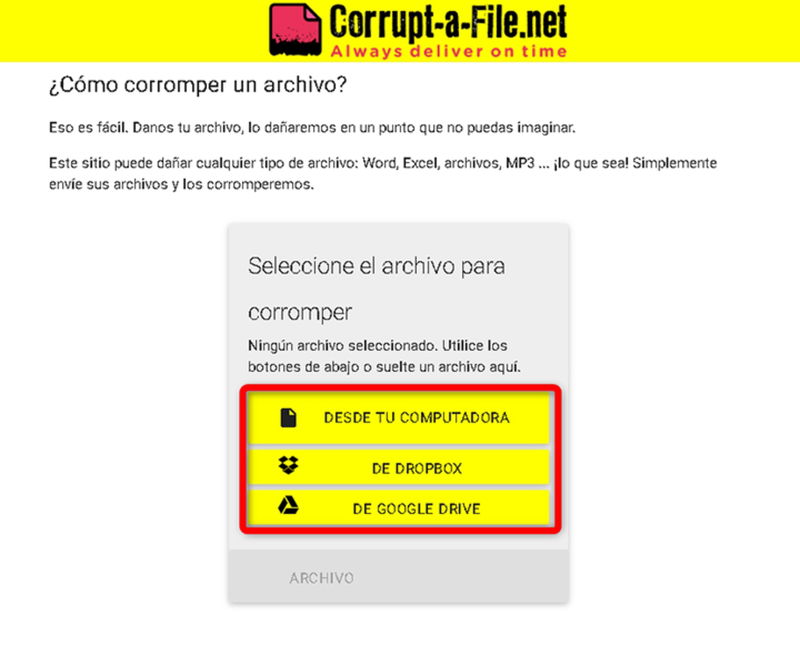 Cómo corromper un archivo o documento a propósito