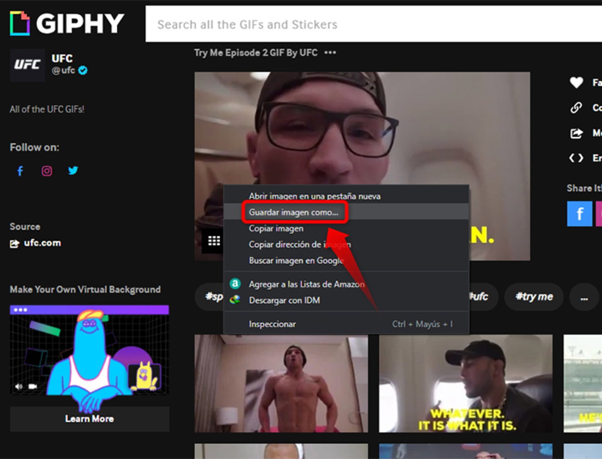 Cómo descargar los GIFs de Giphy gratis