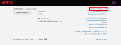Cómo cambiar el correo electrónico de tu cuenta de Netflix