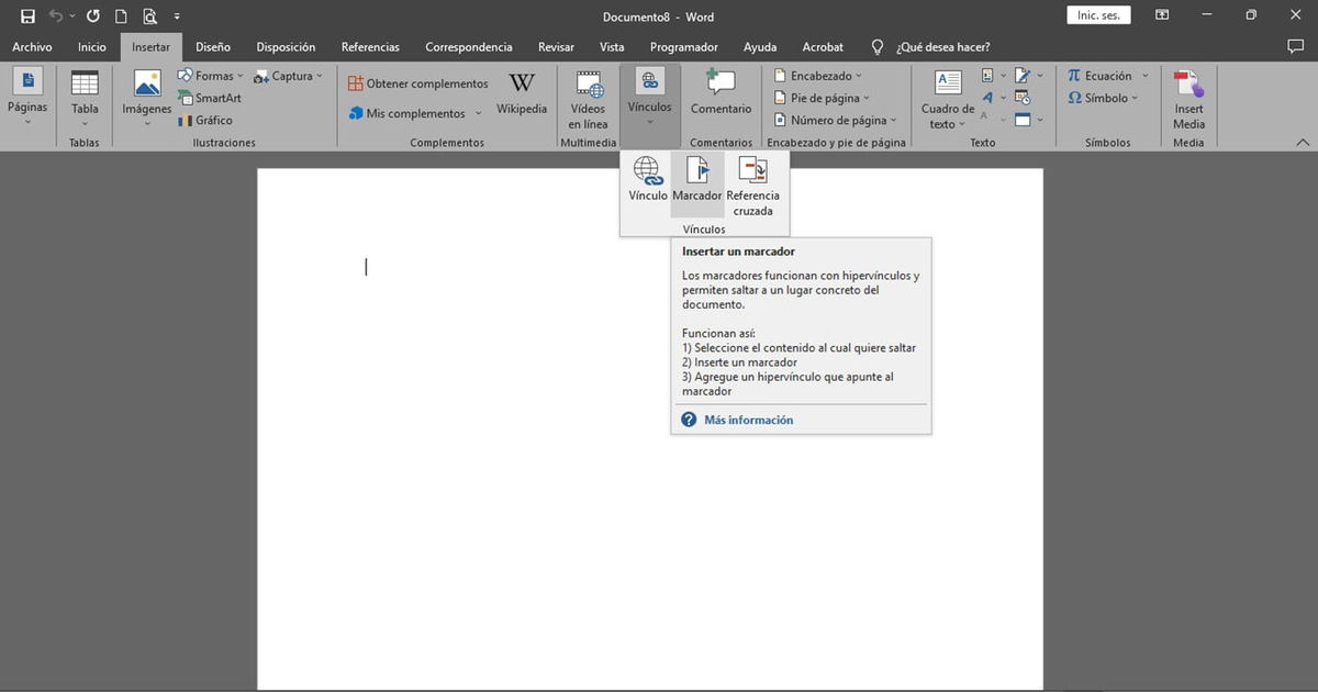 Cómo crear, editar e insertar enlaces en un documento de Word