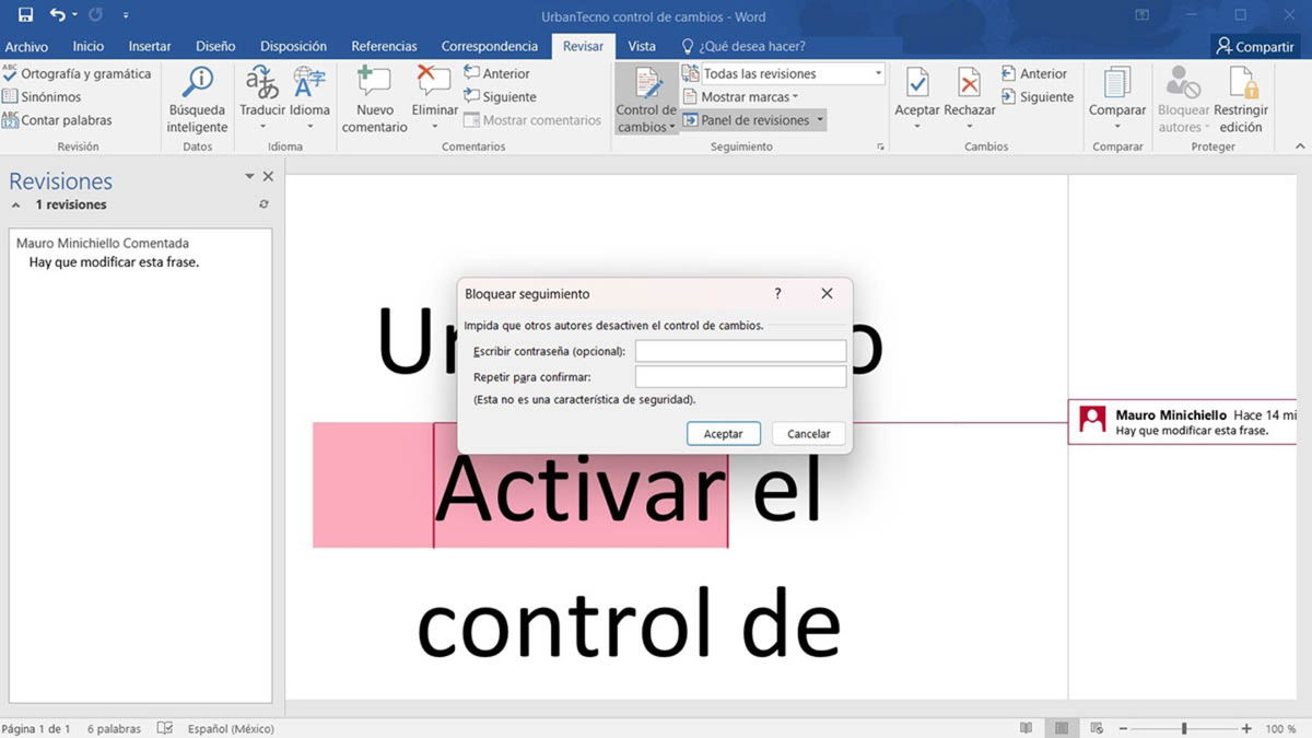 Qué es el control de cambios de Word y cómo funciona