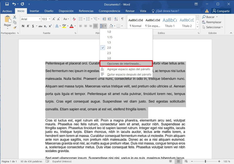 Cómo cambiar el interlineado de un archivo de Word