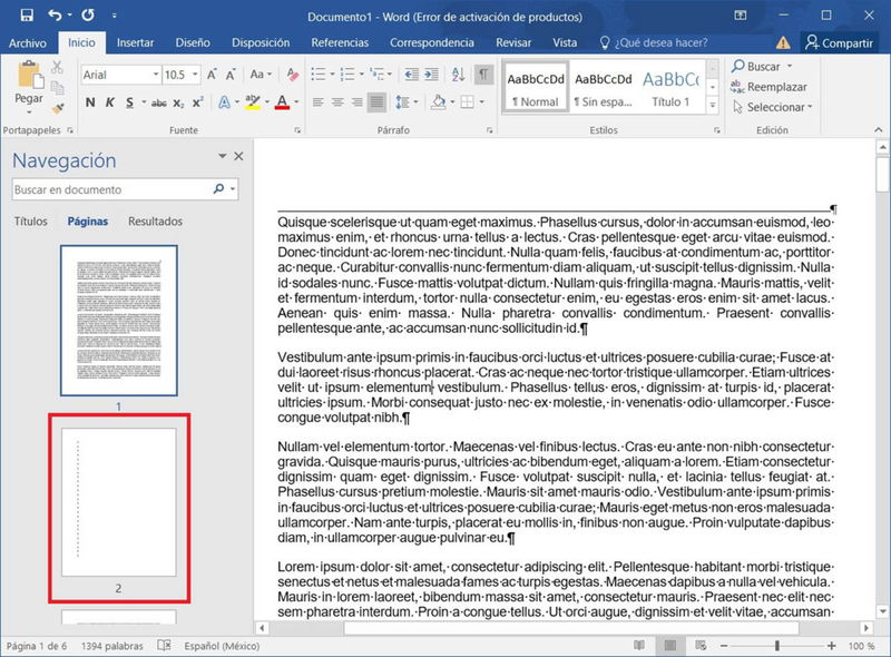 Cómo eliminar páginas en Word: método fácil