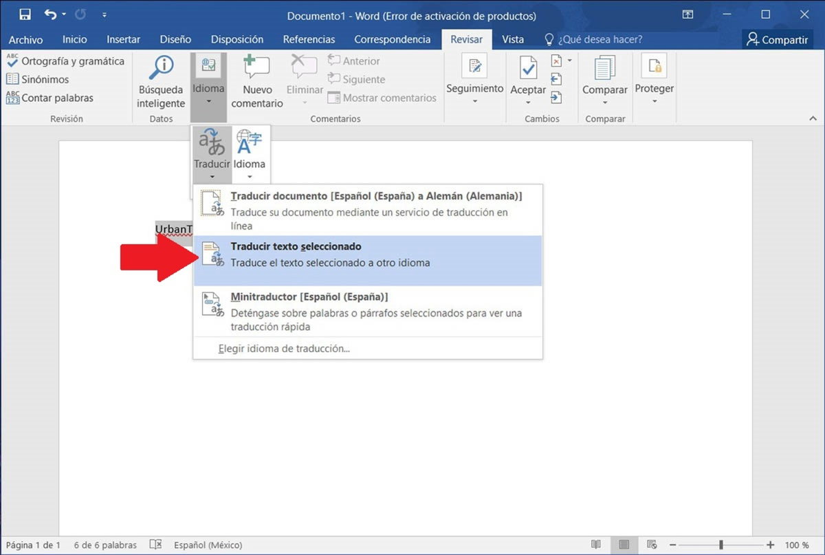 Cómo traducir un texto con Word