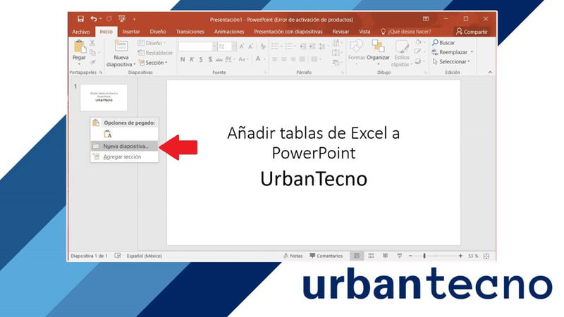 Cómo añadir tablas de Excel a PowerPoint fácil
