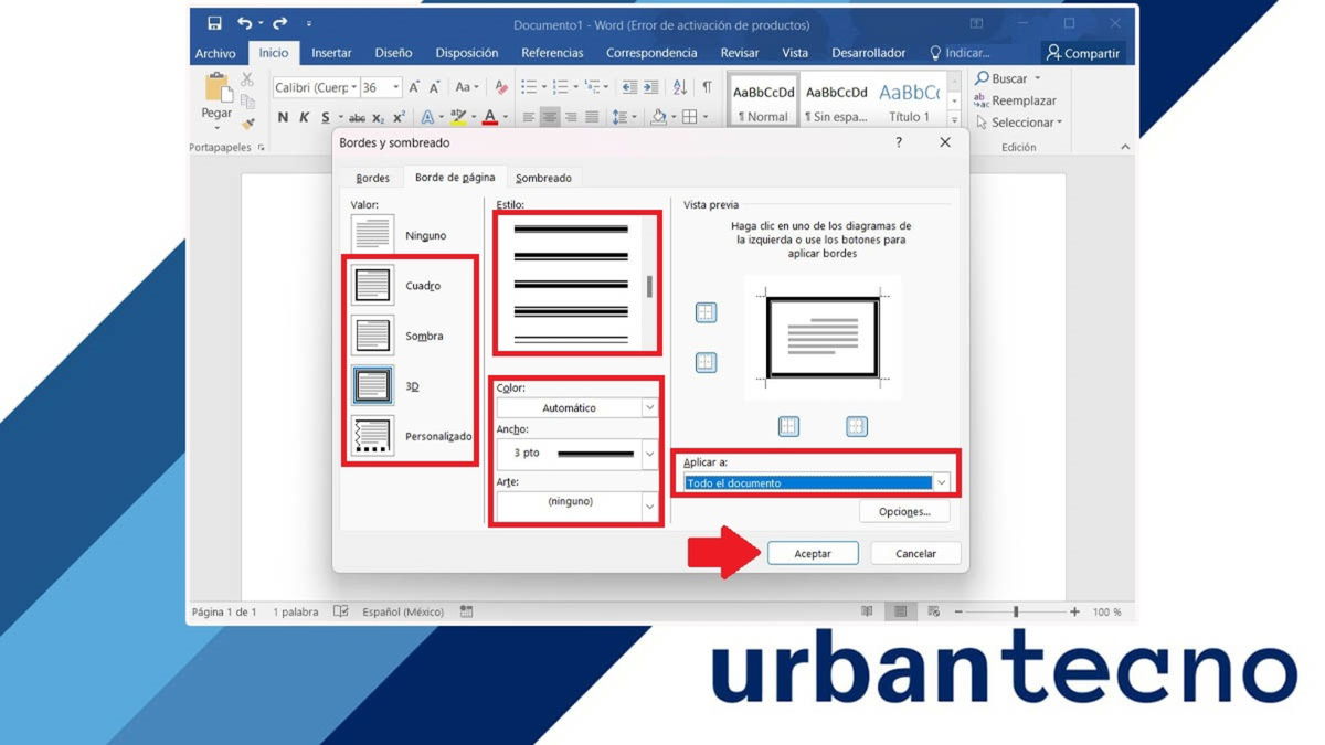 Cómo hacer bordes de página para Word y cómo insertarlos