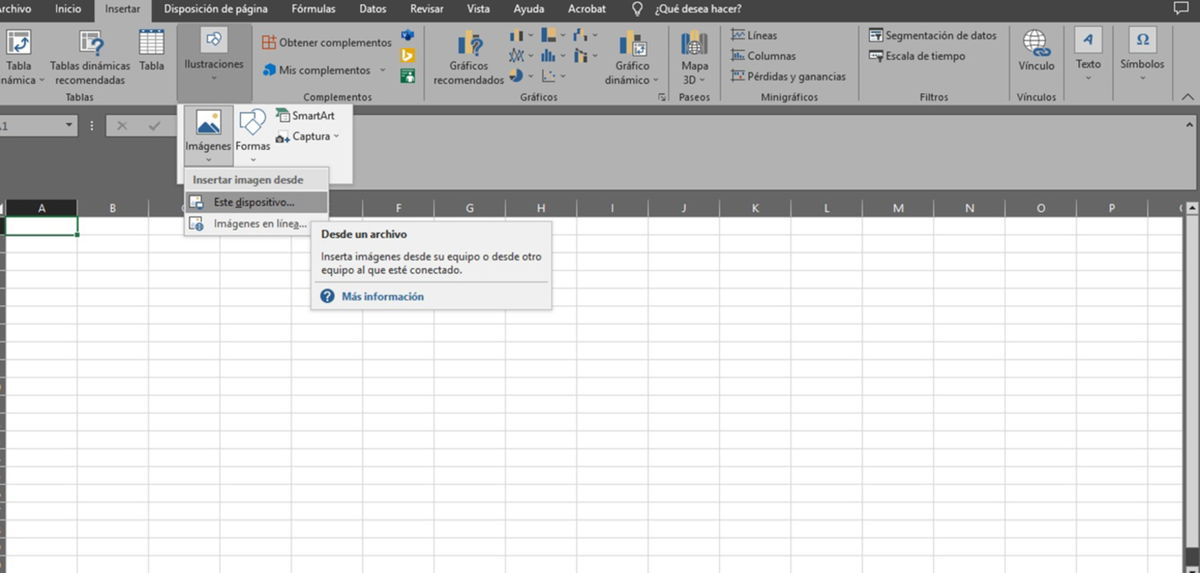Cómo insertar imágenes en un Excel