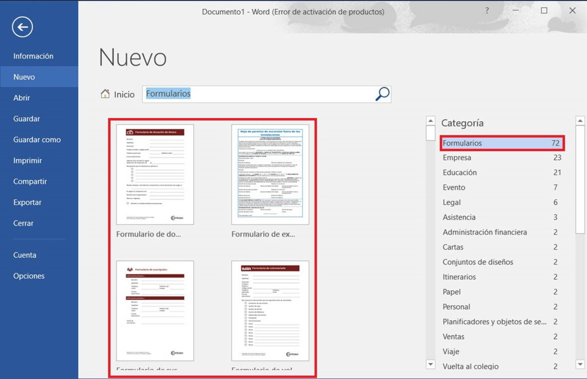 Cómo crear formularios editables en Word