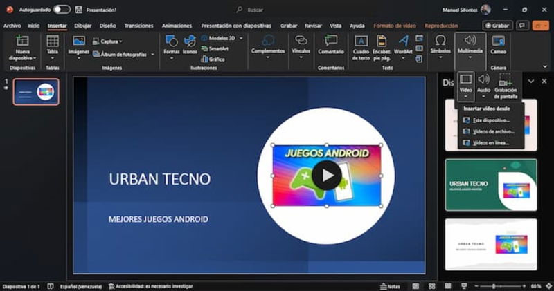 Cómo insertar un vídeo en PowerPoint