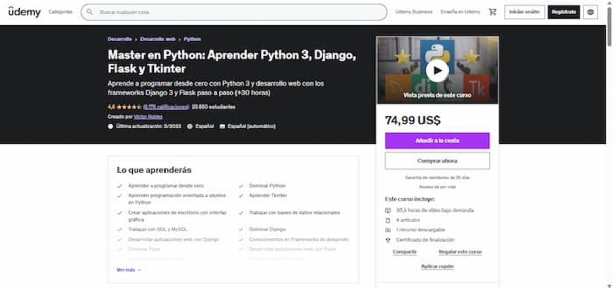 Los 9 mejores cursos para aprender Python online