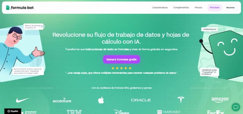 Cómo saber una fórmula de Excel con Excel Formula Bot