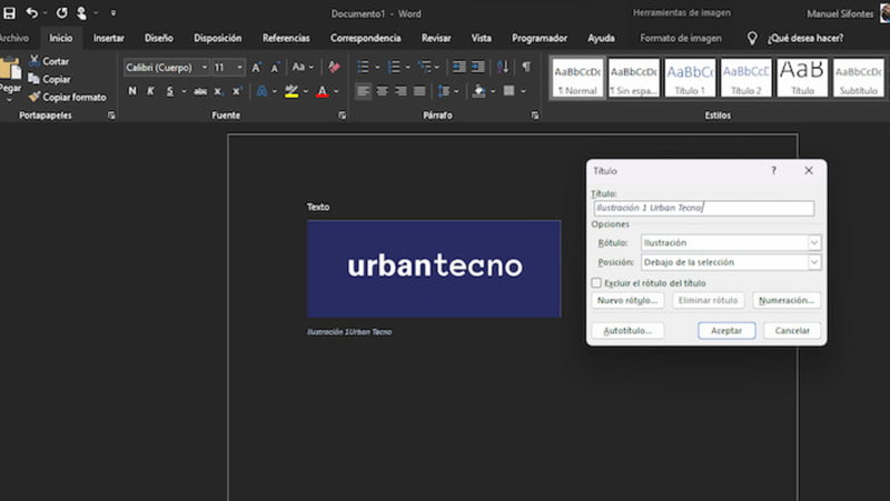 Cómo insertar lista de ilustraciones en Microsoft Word