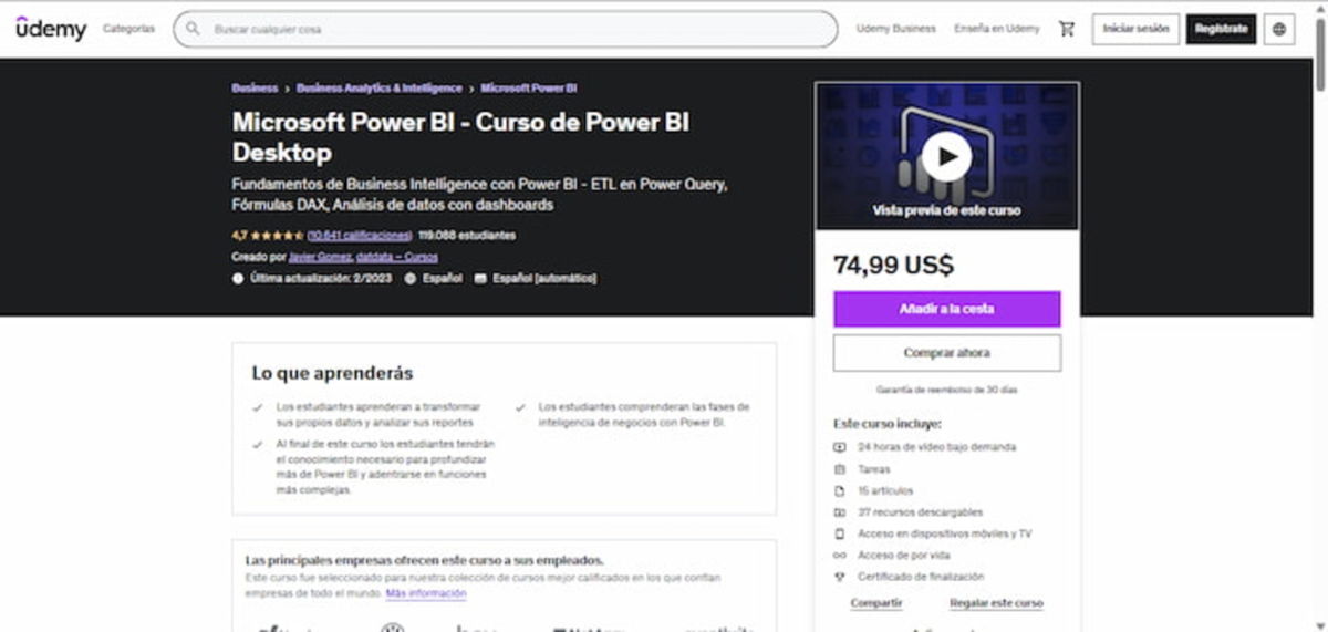 Los mejores cursos para aprender Power BI 2025