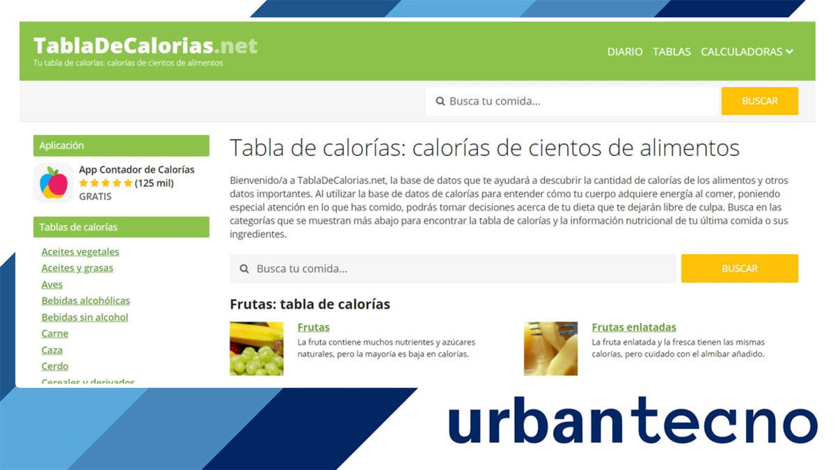 Mejores páginas web para contar las calorías y mirar información ...