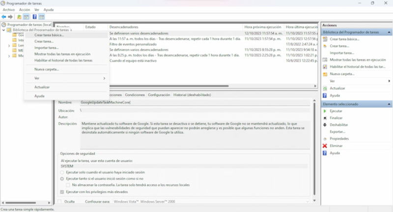Cómo programar y automatizar tareas en Windows 11