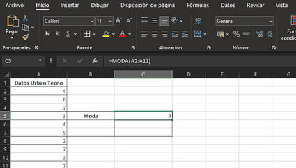 Cómo calcular la media, la moda y la mediana en Excel