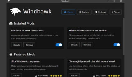 Qué es Windhawk y cómo se puede instalar en tu PC con Windows