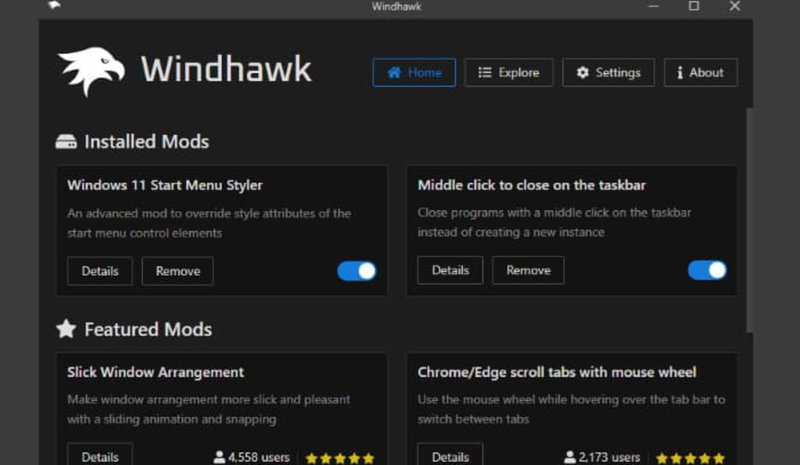 Qué es Windhawk y cómo se puede instalar en tu PC con Windows